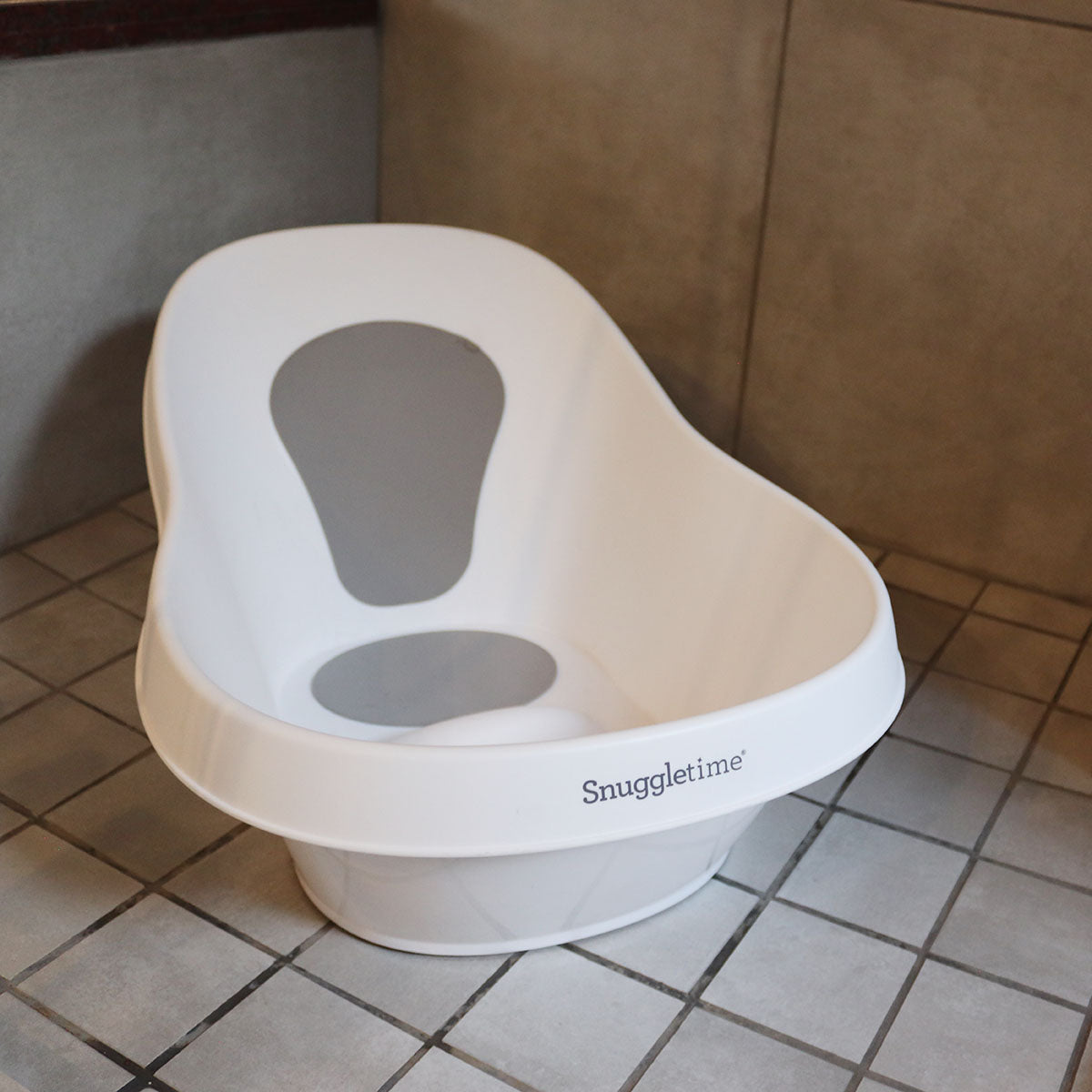 Snuggletime Snuggle Bath Tub - White and Grey